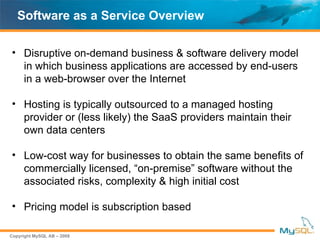 My sql enterprise for managed hosting & saas providers | PPT