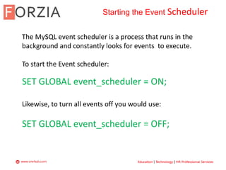 My sql events | PPTX