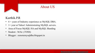 Scaling MySQL using Fabric | PPT