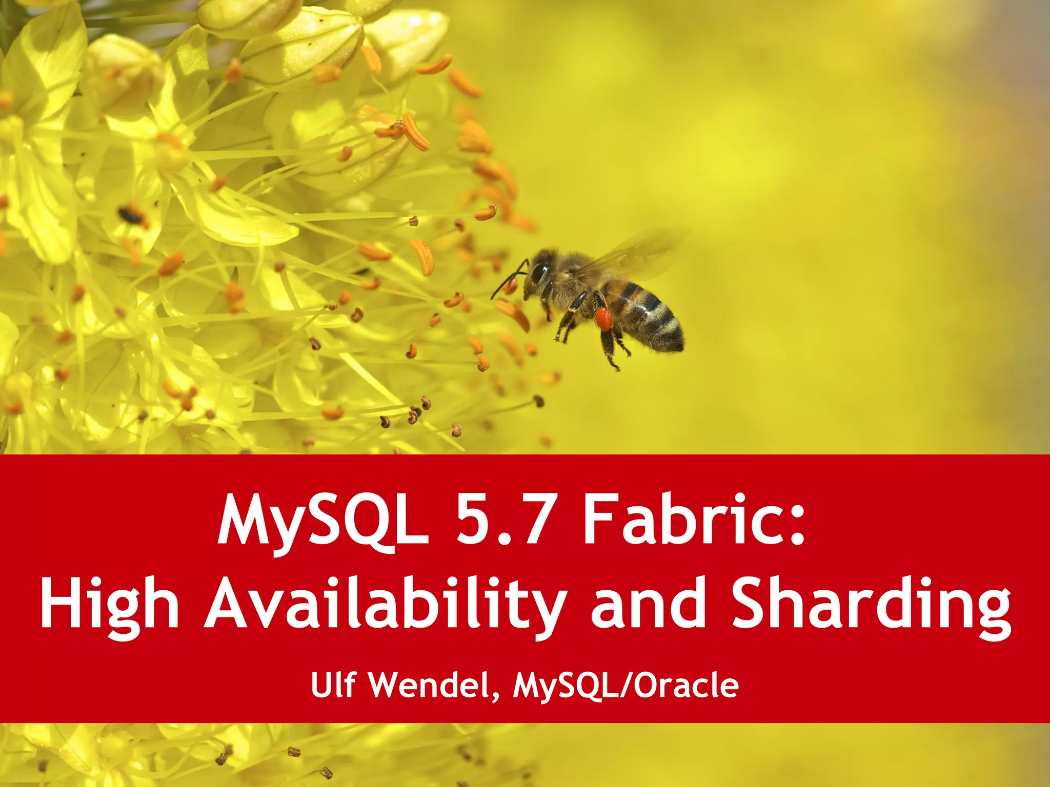 MySQL 5.7 Fabric: Introduction to High Availability and Sharding | ODP
