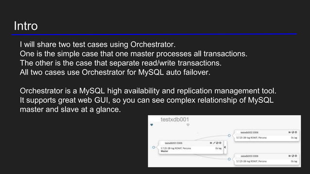 My Sql Failover Test Using Orchestrator Pptx Databases Computer