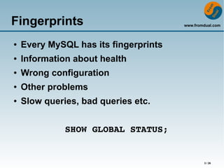 Reading MySQL fingerprints | PPT