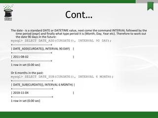 MySQL Functions | PPT