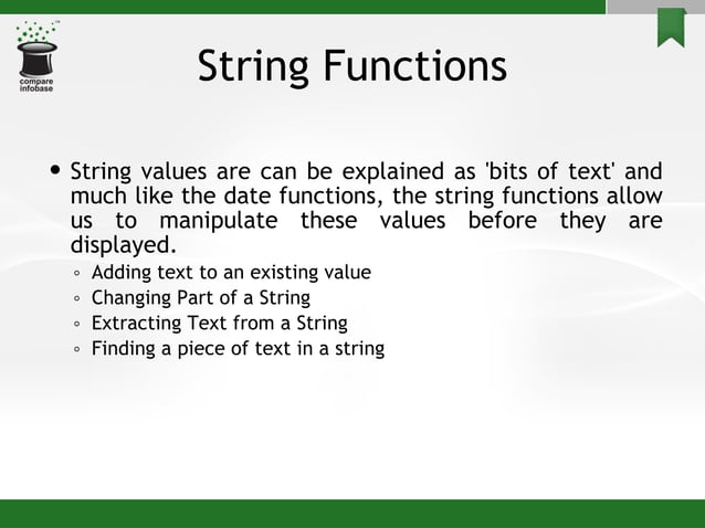 MySQL Functions | PPT
