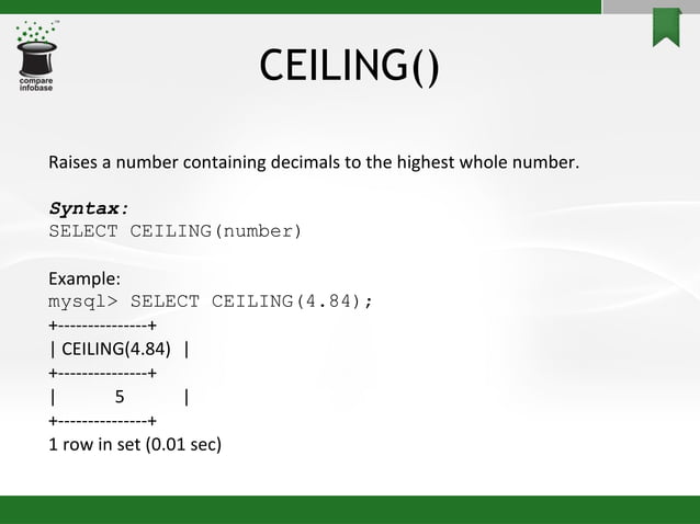 MySQL Functions | PPT