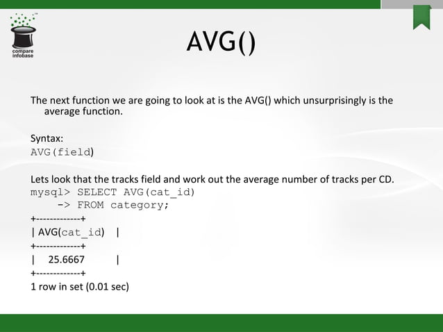 MySQL Functions | PPT