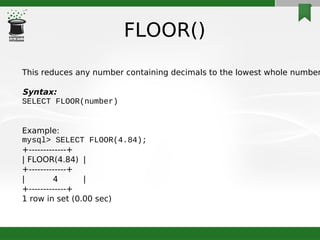 Mysqlfunctions | PDF
