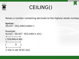 Mysqlfunctions | PDF