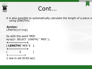 Mysqlfunctions | PPT