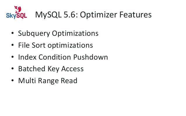 MySQL Features