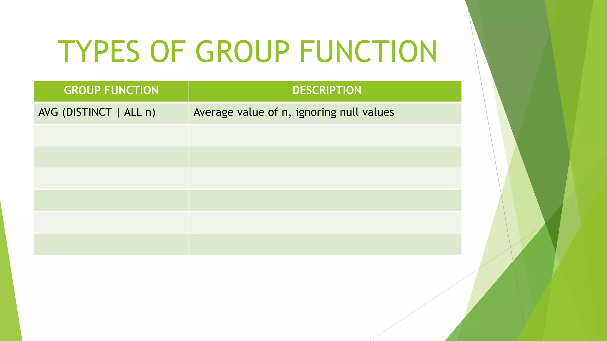 MYSQL GROUP FUNCTION.pptx