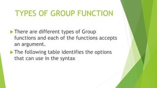 MYSQL GROUP FUNCTION.pptx