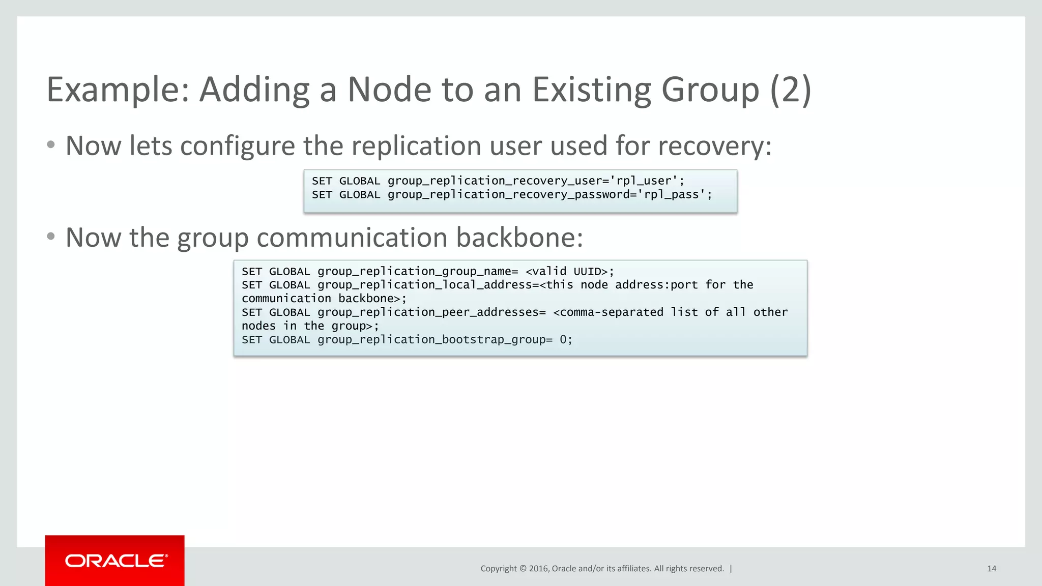 MySQL Group Replication - an Overview | PPT