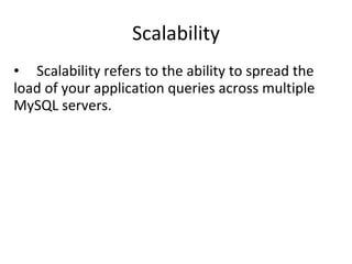 Mysql high availability and scalability | PPT | Databases | Computer ...