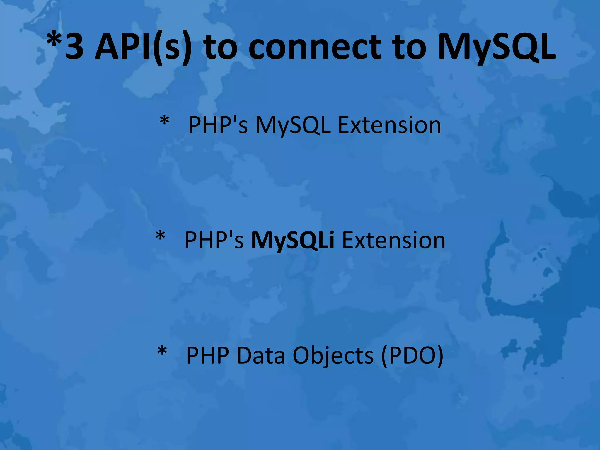 MySQLi | PPTX