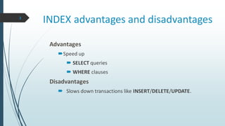 MySQL INDEXES | PDF | Databases | Computer Software and Applications