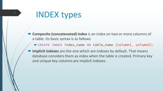 MySQL INDEXES | PDF | Databases | Computer Software and Applications