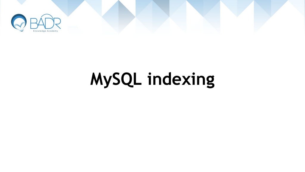 Mysql Indexing