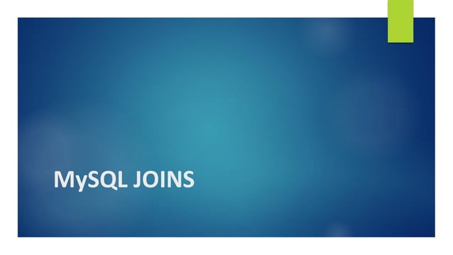MySQL JOINS | PDF | Databases | Computer Software and Applications