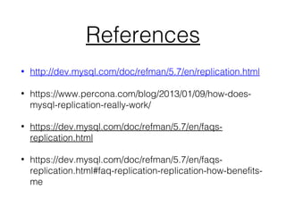 Intro to MySQL Master Slave Replication | PPT