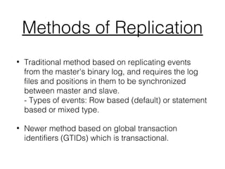 Intro to MySQL Master Slave Replication | PPT
