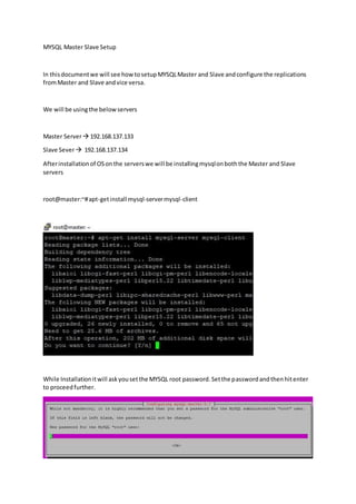 Mysql master slave setup | PDF