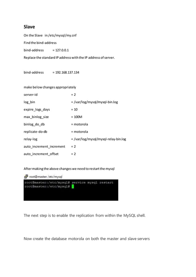 Mysql master slave setup | PDF Mysql master slave setup | PDF