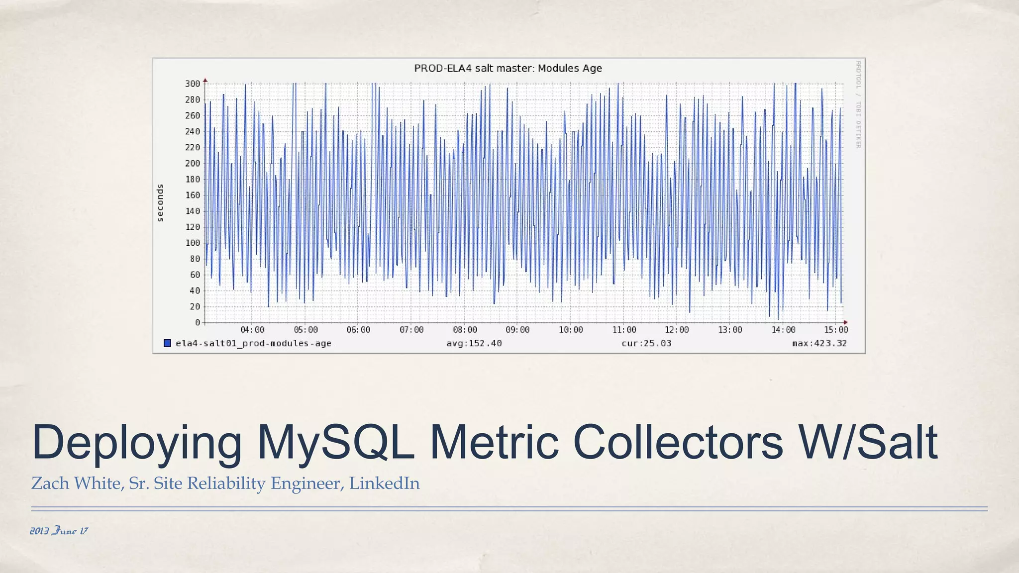 Using Salt to deploy MySQL Monitoring Infrastructure | PPT