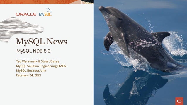 Mysql Ndb Cluster 80 Ppt