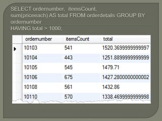 Mysql order by clause | PPTX