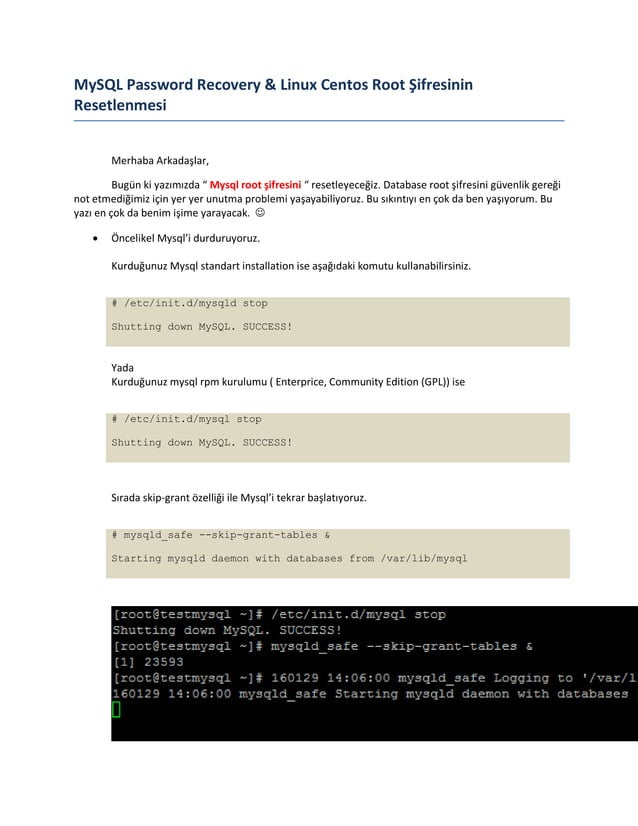 MySQL Password Recovery | PDF