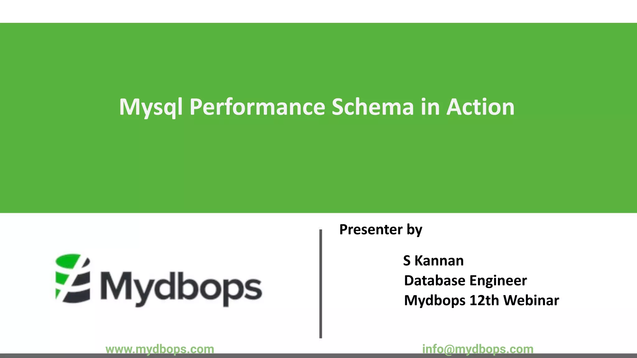 MySQL Performance Schema in Action | PDF | Databases | Computer Software and Applications
