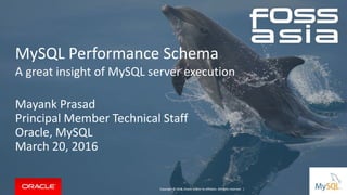 Mysql Performance Schema - fossasia 2016 | PPT