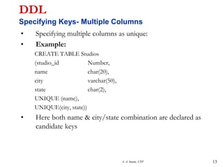 SQL - Data Definition Language | PPT
