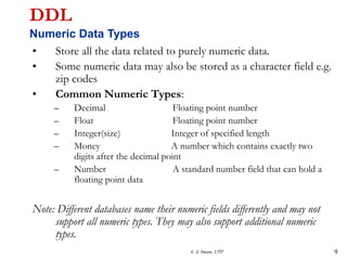 SQL - Data Definition Language | PPT