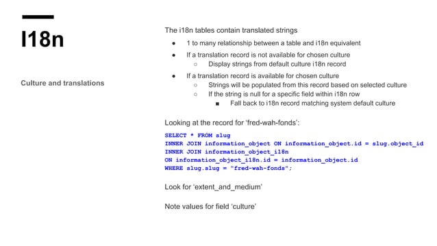 Constructing SQL queries for AtoM | PPT