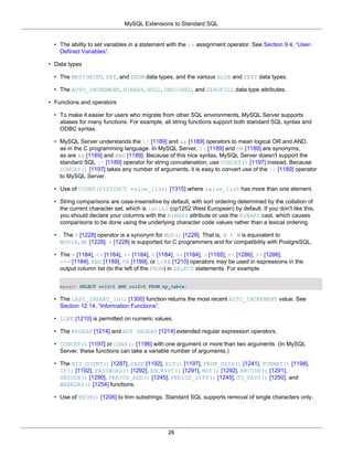 Mysql reference | PDF