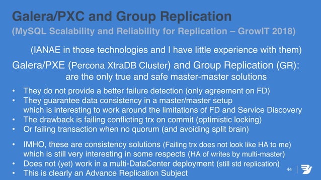 MySQL Scalability and Reliability for Replicated Environment | PPT