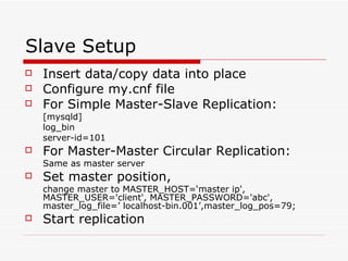 Basic Knowledge on MySql Replication | PPT