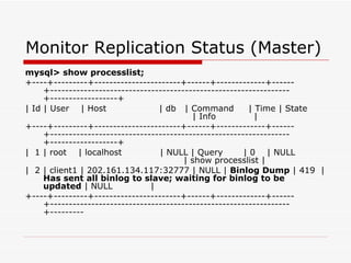 Basic Knowledge on MySql Replication | PPT