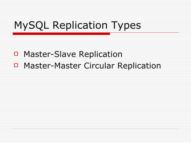 Basic Knowledge on MySql Replication | PPT