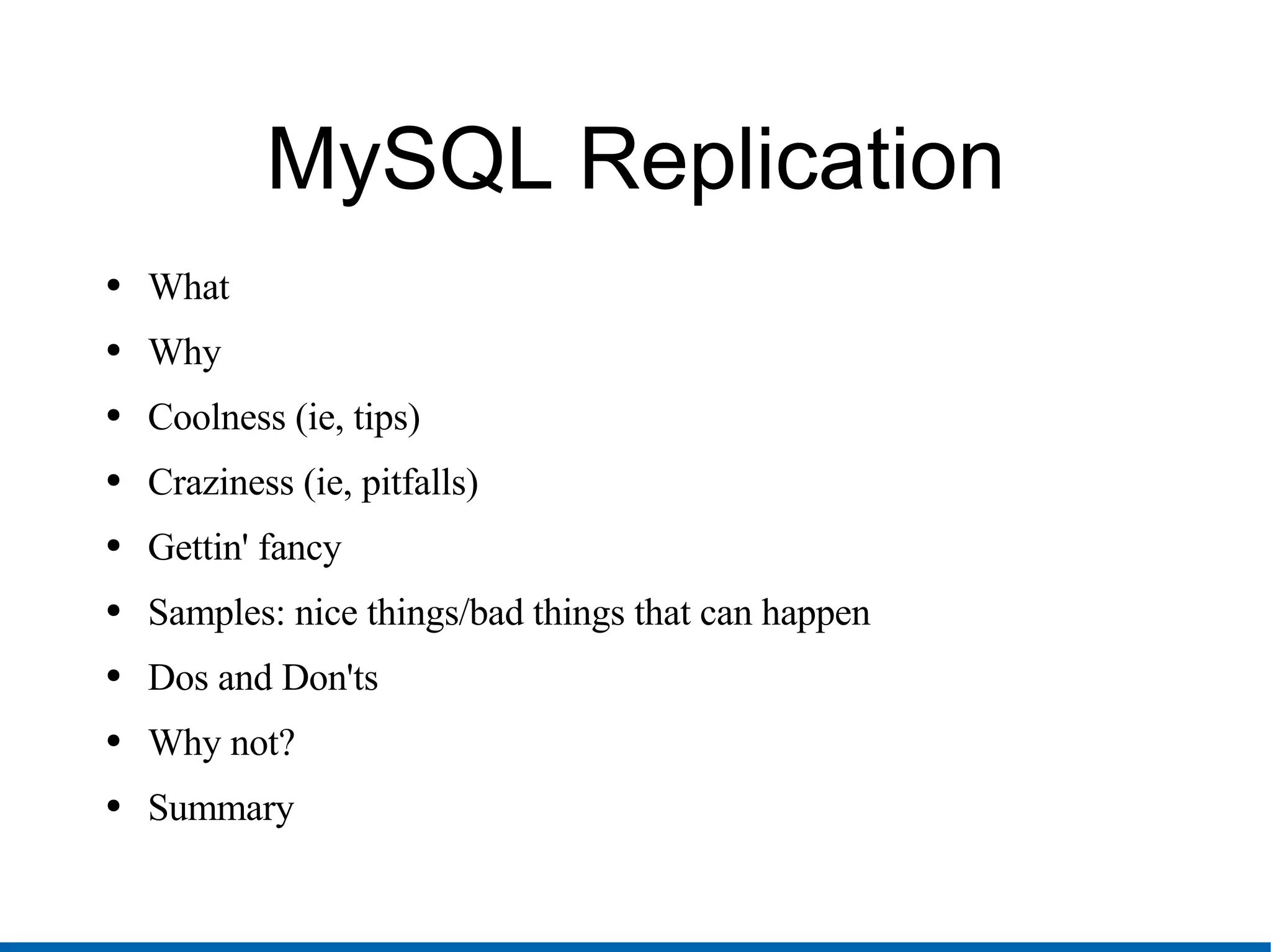 Mysql Replication 4 Idiots | PPT