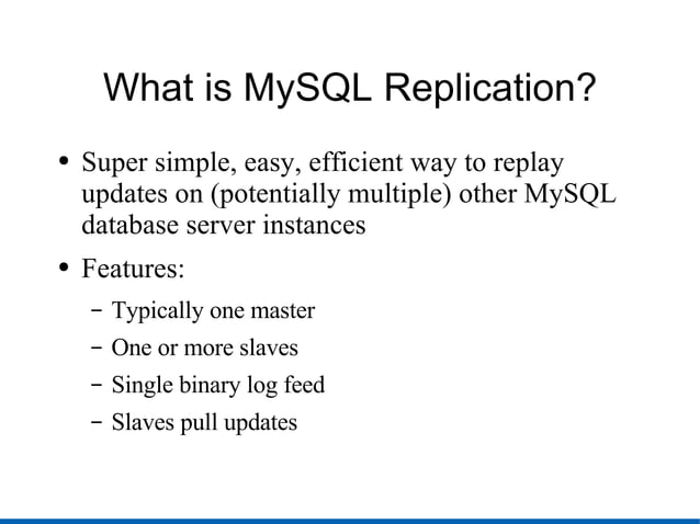 Mysql Replication 4 Idiots | ODP | Databases | Computer Software and Applications