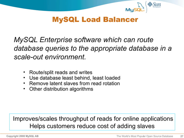My sql roadmap 2008 2009 | PPT