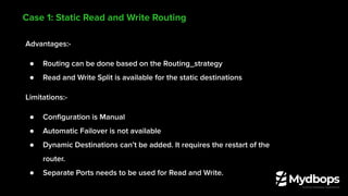 Read/Write Splitting using MySQL Router - Mydbops Meetup16 | PPT