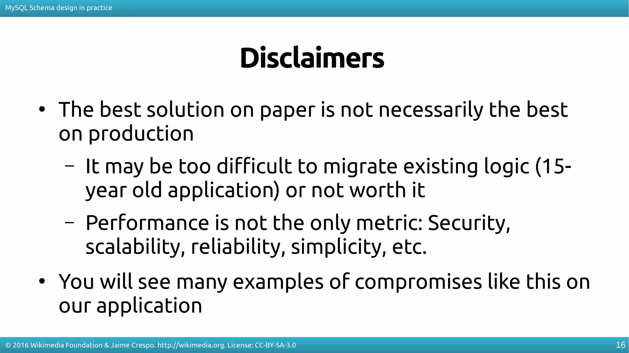 MySQL Schema Design in Practice | PPT