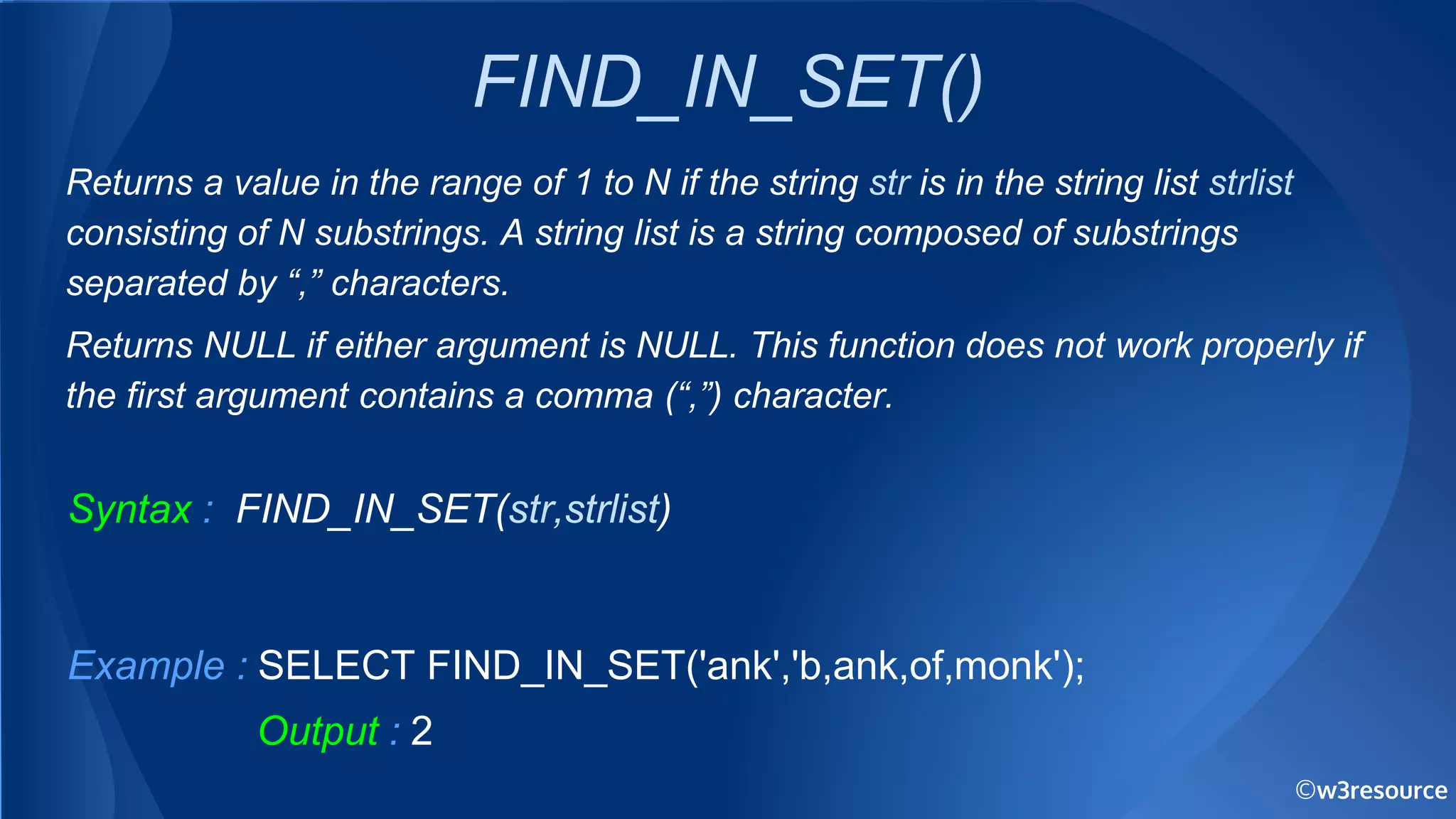 Mysql String Functions Pptx