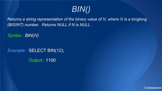 Mysql String Functions Pptx