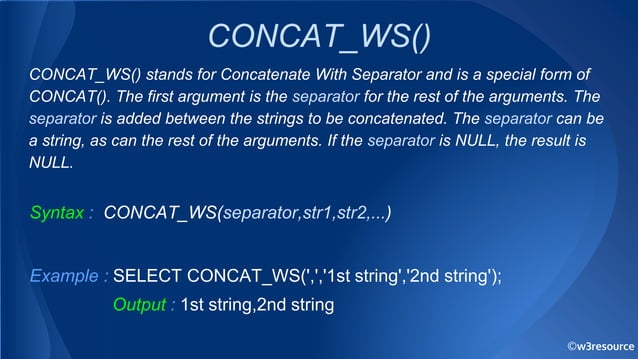 Mysql String Functionspptx 