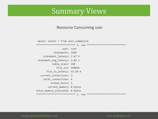 An Overview to MySQL SYS Schema | PDF